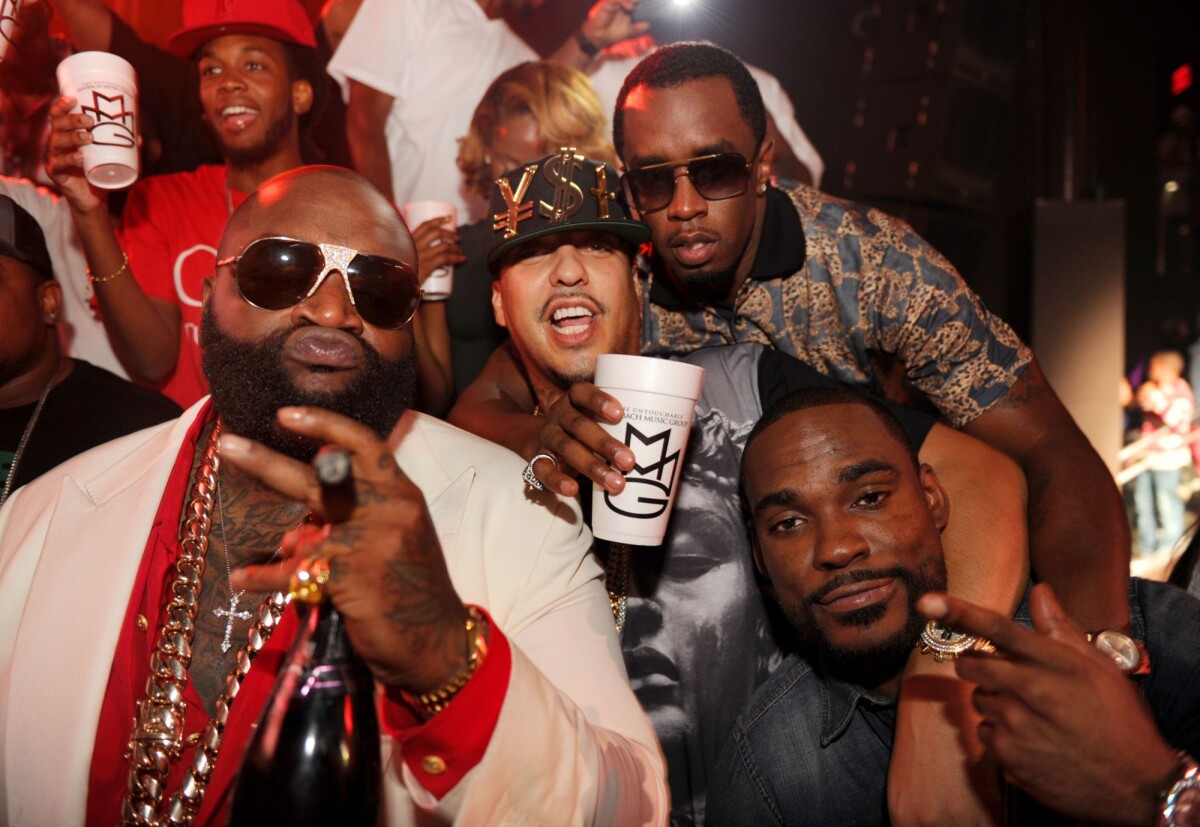 Photo : Rick Ross, French Montana, Sean "Diddy" Combs, Stevie J lors de ...