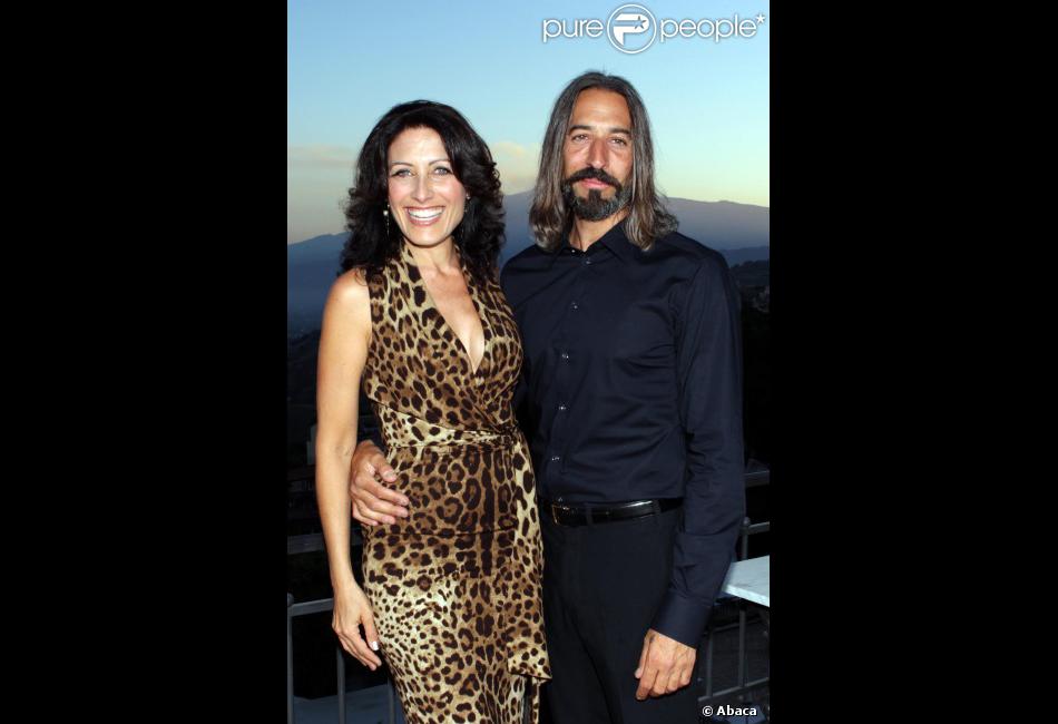 Lisa Edelstein et son mari Robert Russell lors d'une soirée à Taormina ...