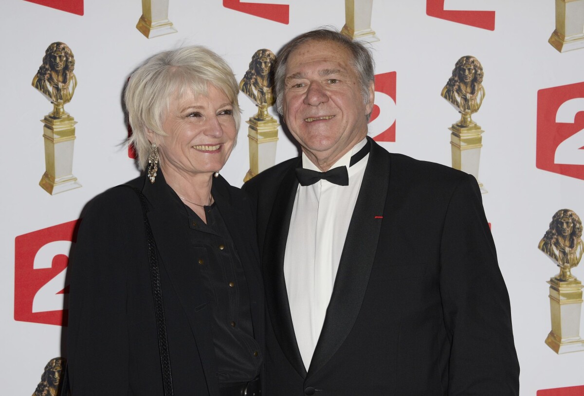 Photo : Pierre Santini et sa femme lors de la 26e nuit des Molières aux ...