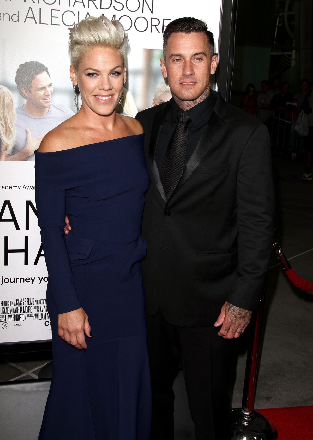 Photo : La chanteuse Pink et son mari Carey Hart lors de la première du ...