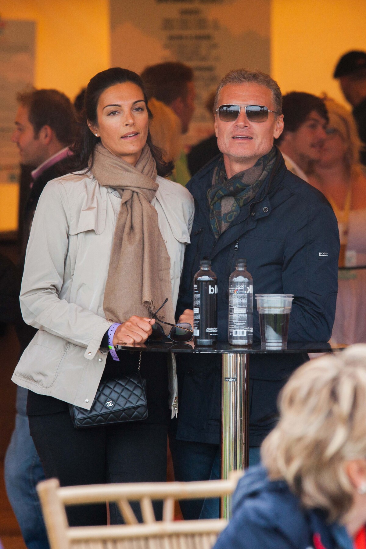 Photo : David Coulthard et sa jolie Karen Minier lors du Big Feastival ...