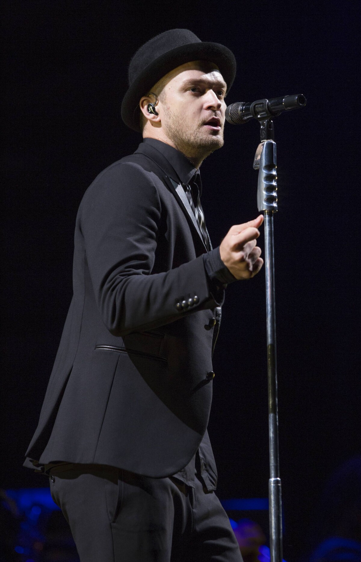 Photo : Justin Timberlake en concert lors du "V Festival" à Chelmsford ...