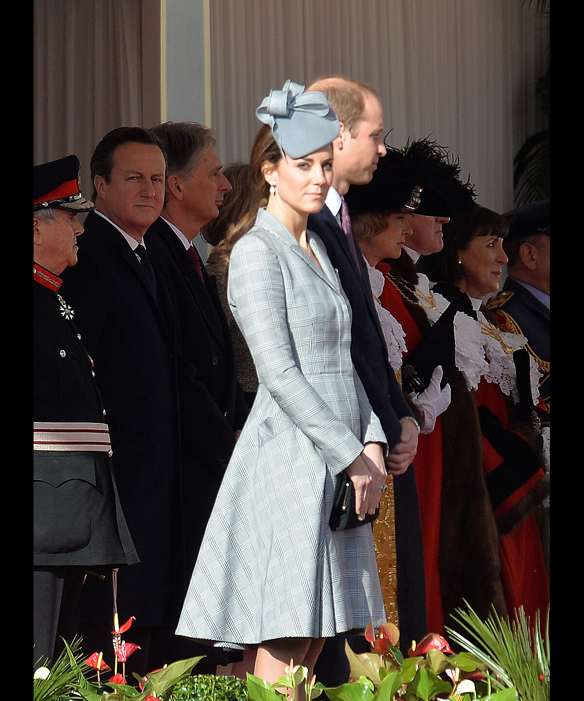 Photo : Le prince William et Kate Middleton assistent avec le président ...