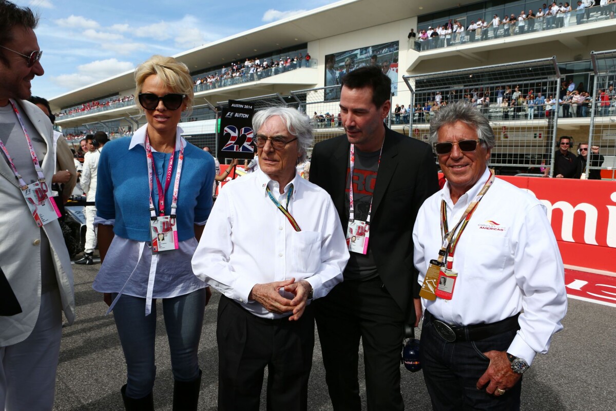 Photo : Bernie Ecclestone, Mario Andretti, Simon Le Bon, Pamela ...