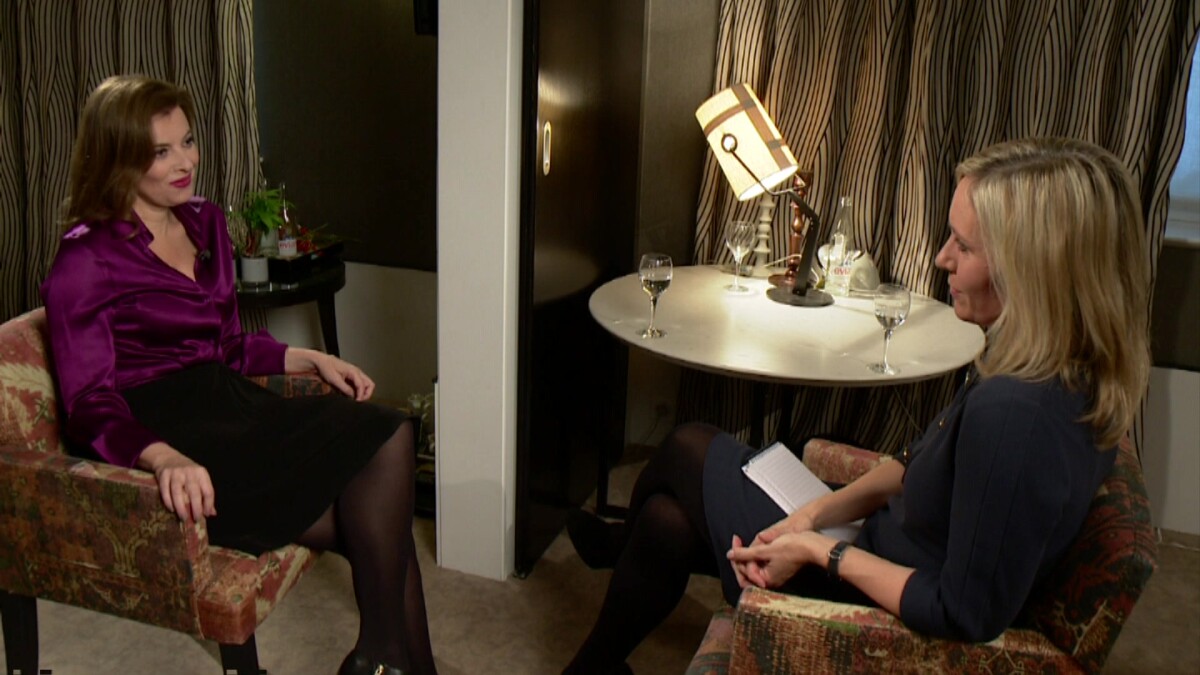 Photo : Video grabs of Valerie Trierweiler interviewed by Sophie ...