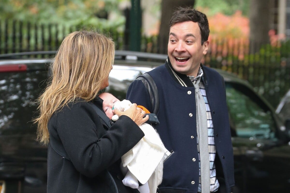 Photo : Jimmy Fallon et son épouse Nancy avec leur aînée Winnie Rose à ...