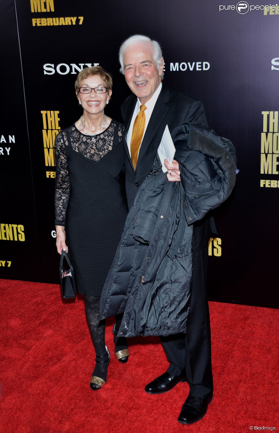 Nina et Nick Clooney - Première du film Monuments Men à New York, le 4 ...
