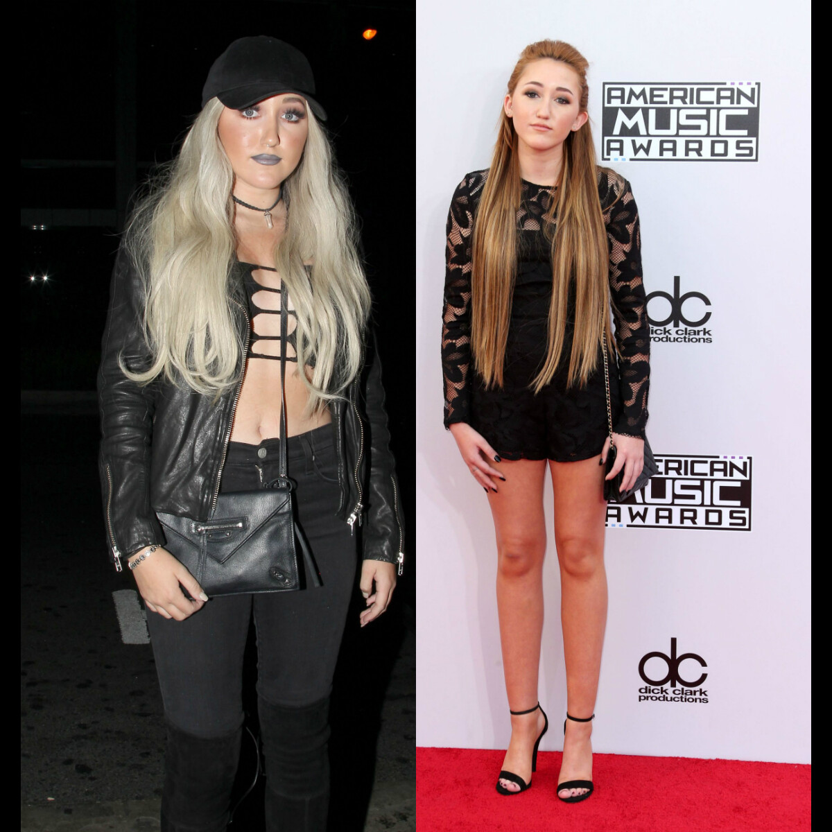 Photo : Noah Cyrus et son évolution look (montage Purepeople, crédit ...