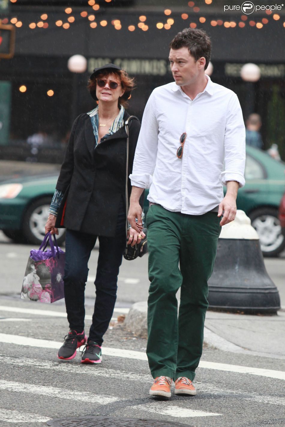 Susan Sarandon et Jonathan Bricklin à New York le 13 septembre 2014 ...