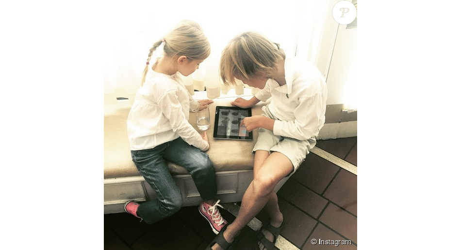 Helena et Hermes les enfants de Kelly Rutherford / photo postée sur ...