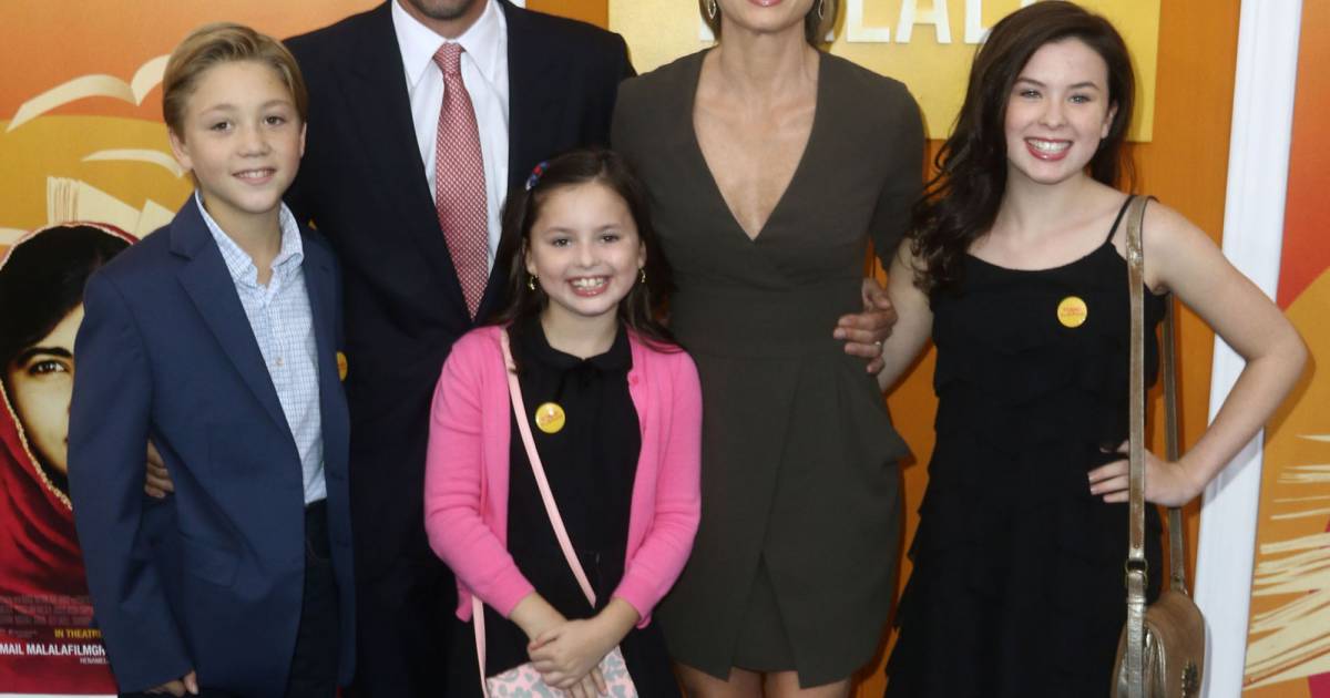 Andrew Shue, sa femme Amy Robach et ses filles Ava McIntosh et Annie ...