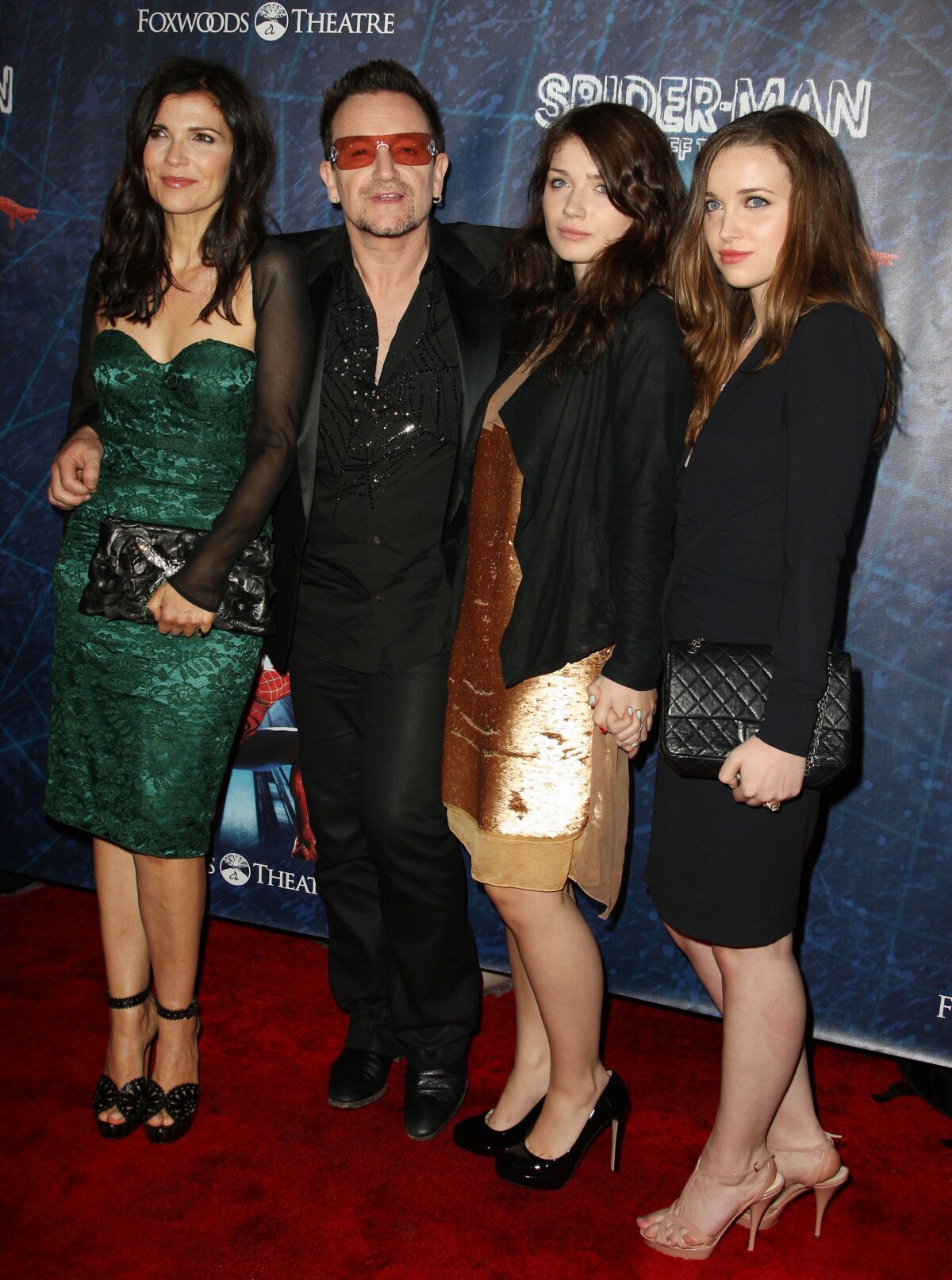 Photo : Bono, sa femme Alison Hewson et leurs filles Jordan et Eve à la ...