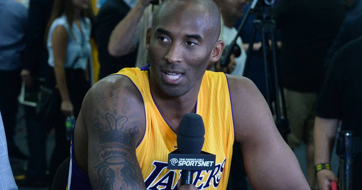 Kobe Bryant lors du media day des Lakers à El Segundo, le 28 septembre ...