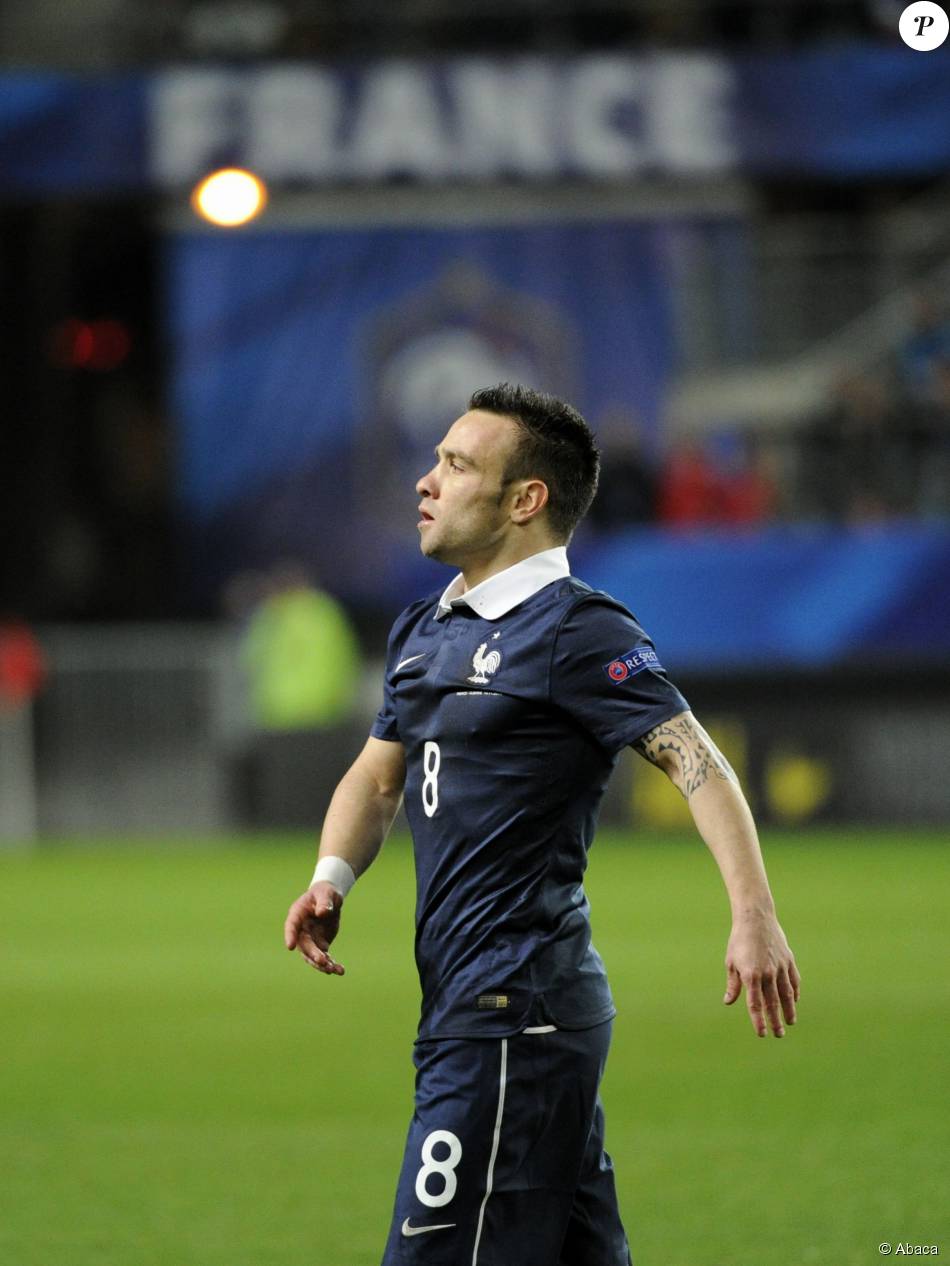 Mathieu Valbuena lors du match amical France - Albanie à Rennes, le 14 ...