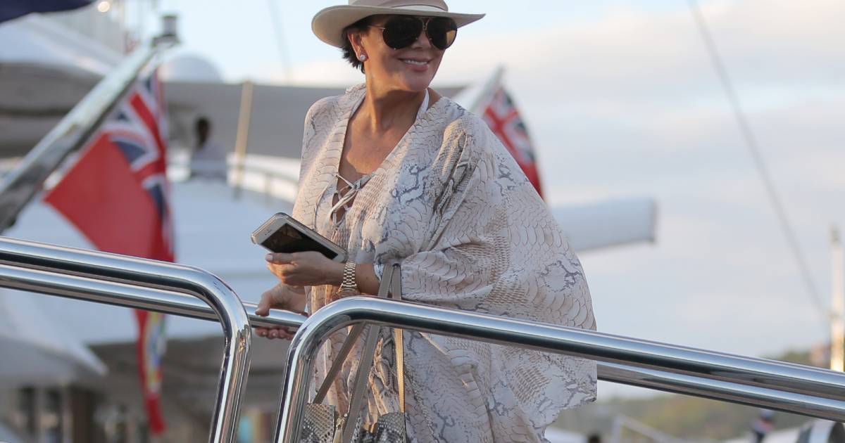 Kris Jenner à Saint-Barthélemy le 28 décembre 2015. - Purepeople