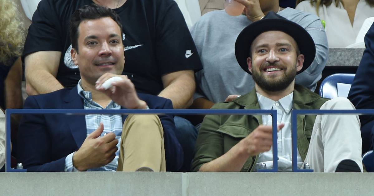 Jimmy Fallon blessé à la main et Justin Timberlake au stade Arthur Ashe ...