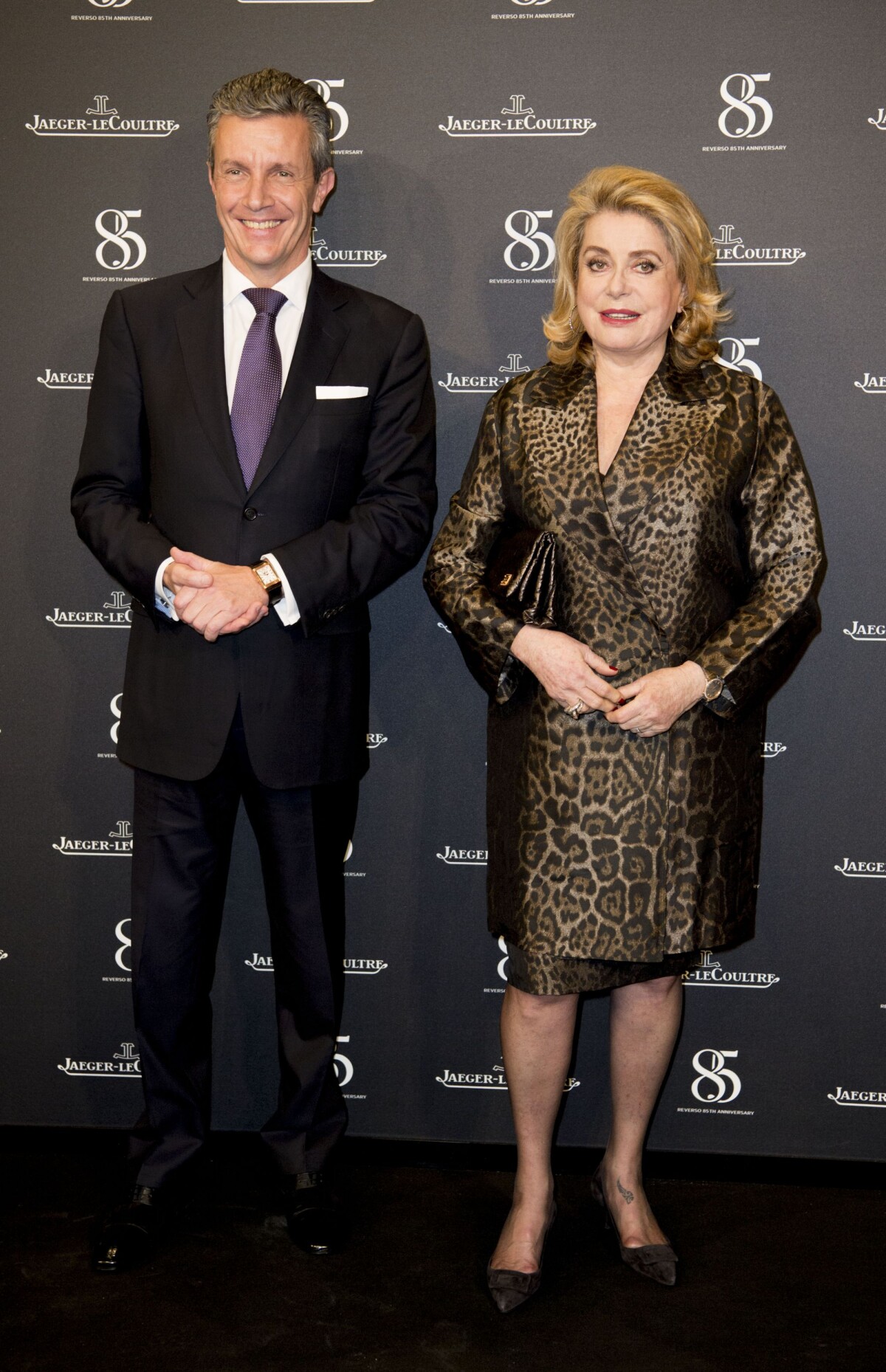 Photo : Daniel Riedo (PDG de Jaeger-LeCoultre) et Catherine Deneuve ...