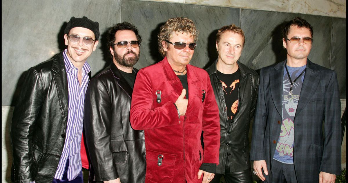 INXS (Garry Beers, 2e en p. de la droite) en juillet 2005 lors d'une ...