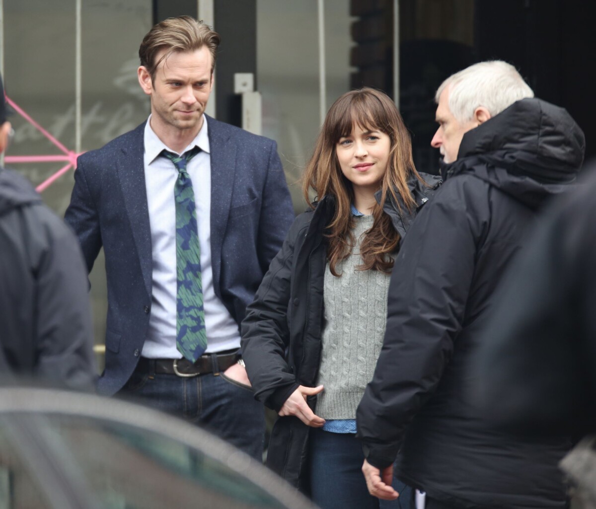 Photo : Dakota Johnson et Eric Johnson - Tournage de "Fifty Shades ...