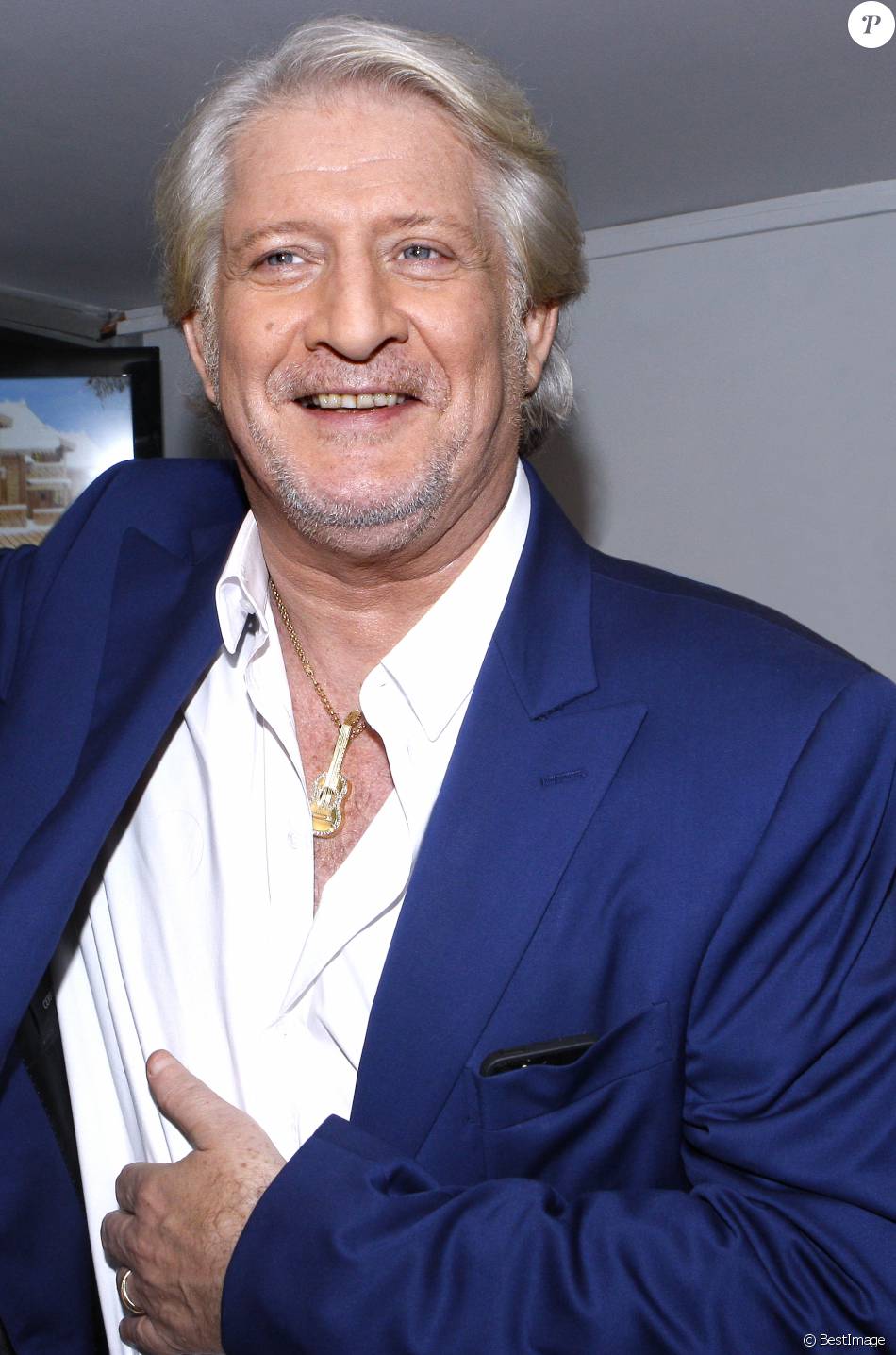 Portrait de Patrick Sébastien réalisé en 2015. - Purepeople