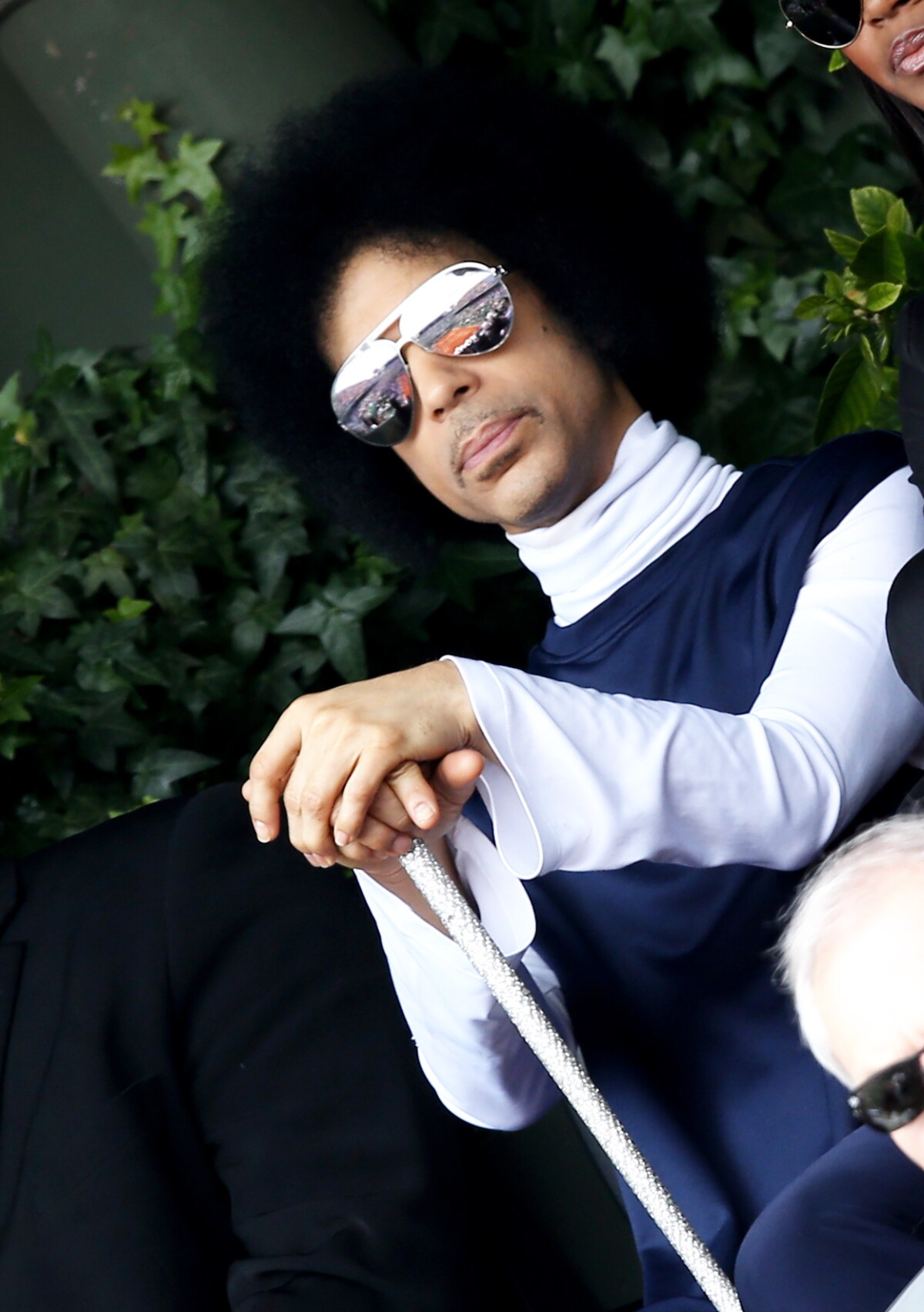 Photo : Le chanteur Prince assiste au match entre Rafael Nadal et Dusan ...