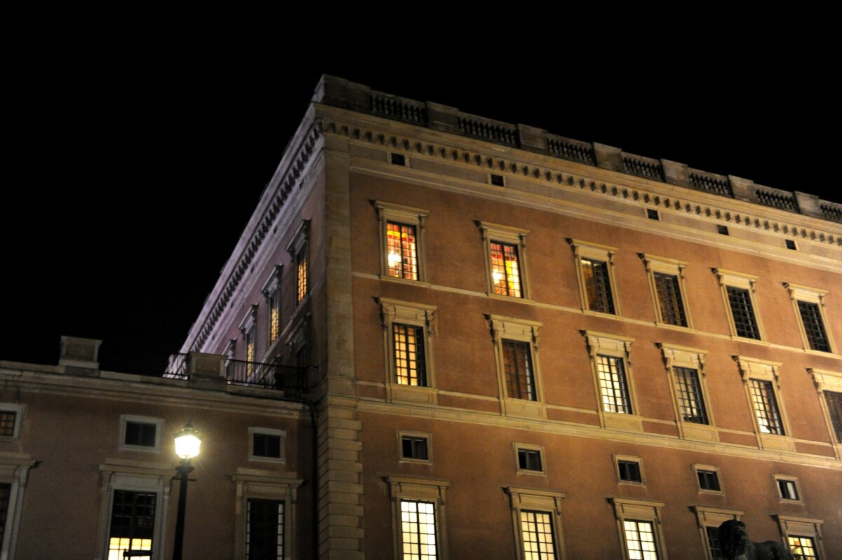 Photo : Vue extérieure du palais royal lors du banquet donné en l ...