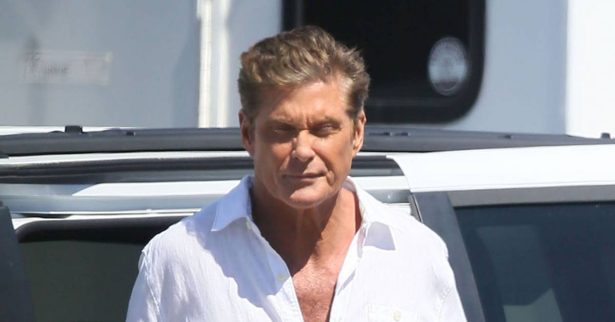 David Hasselhof arrive sur le tournage du film Baywatch à Savannah le ...