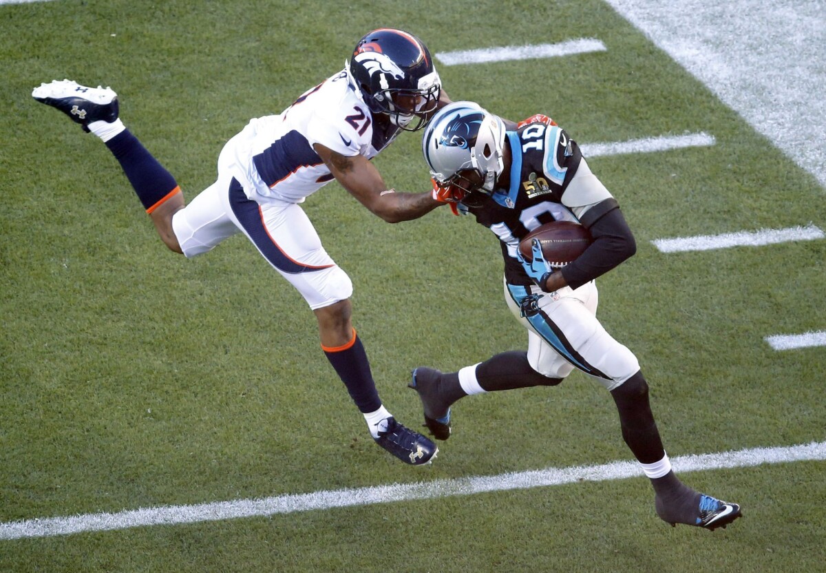 Photo : Aqib Talib, cornerback des Denver Broncos avec le numéro 21 ...