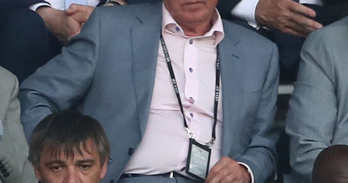 Sir Alex (Alexander) Ferguson (Fergie) lors du match Suède-Belgique ...