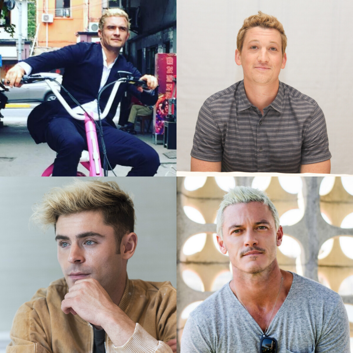 Photo : Orlando Bloom, Miles Teller, Zac Efron et Luke Evans sont tous ...