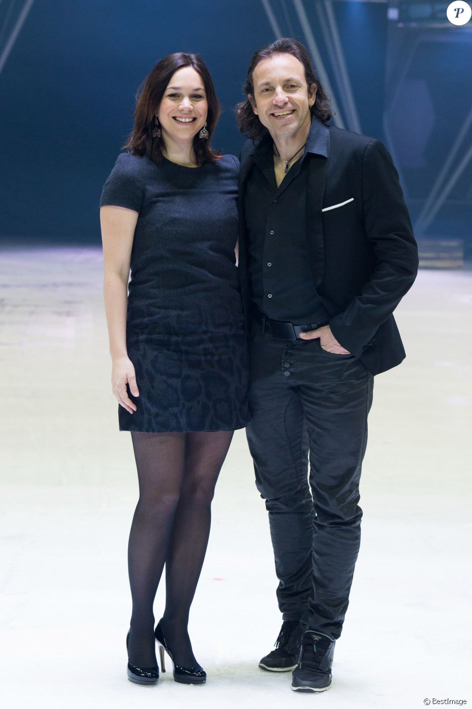 Nathalie Péchalat et Philippe Candeloro lors de la présentation du ...