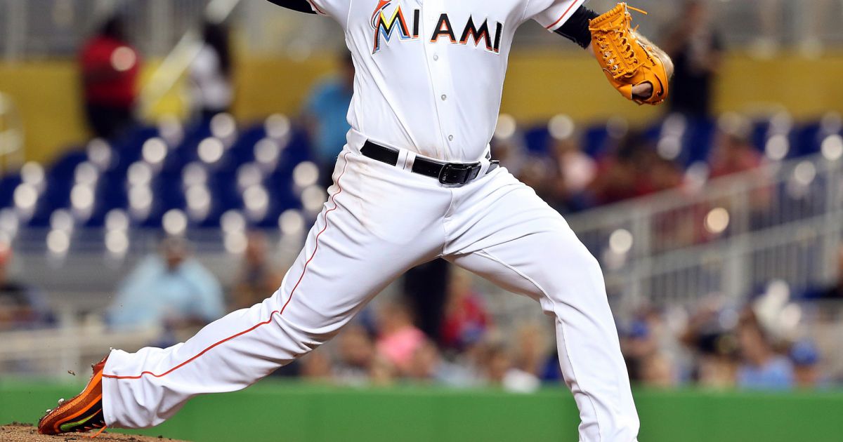Jose Fernandez, lanceur des Miami Marlins en MLB (ici le 24 août au ...