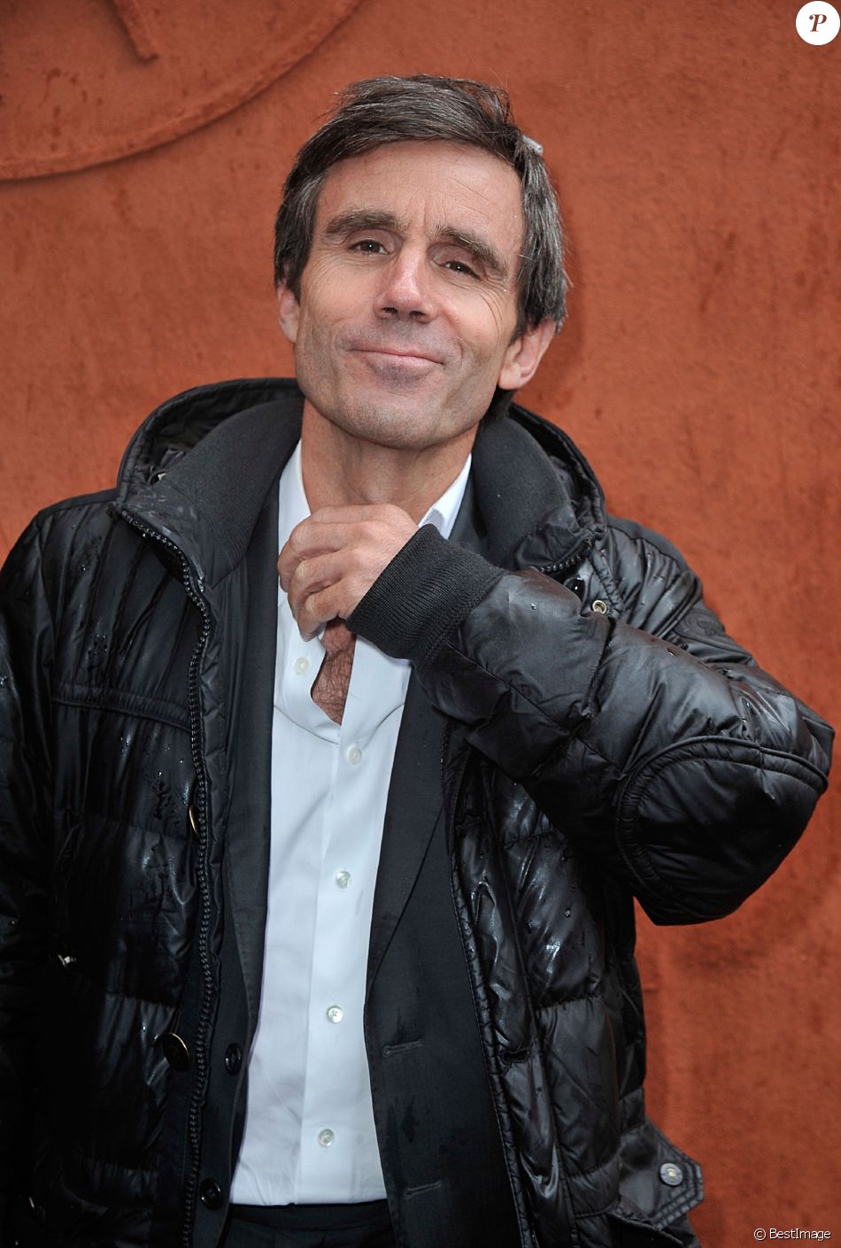 David Pujadas au village des Internationaux de France de tennis de ...