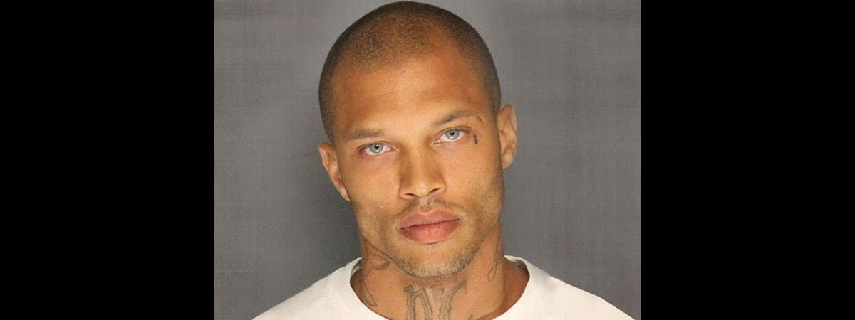 Photo : Jeremy Meeks sur le mugshot qui l'a rendu célèbre en 2014 ...