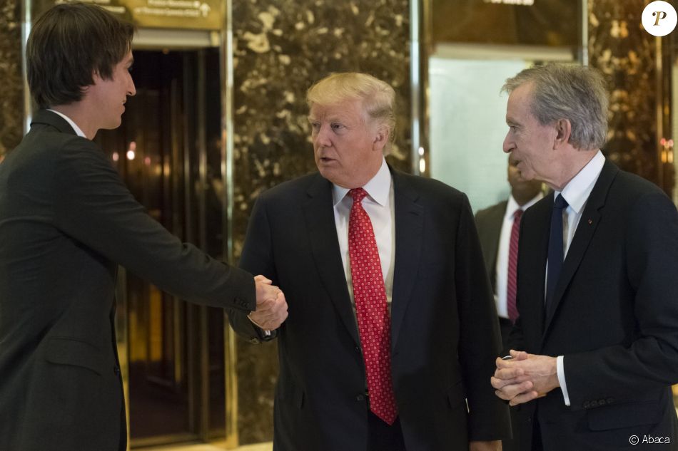 Le président élu Donald Trump, Bernard Arnault (P-DG et président de ...