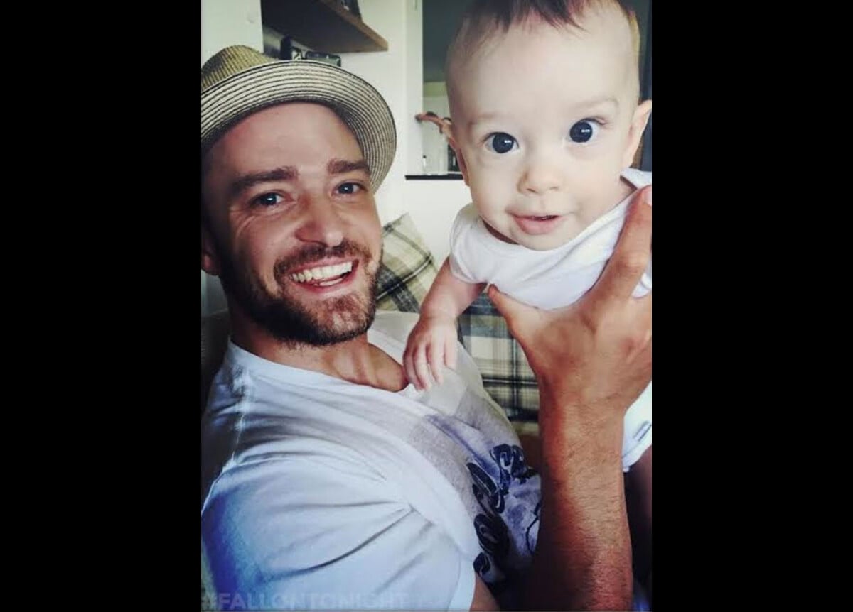 Photo : Justin Timberlake et son fils Silas (mai 2016). - Purepeople