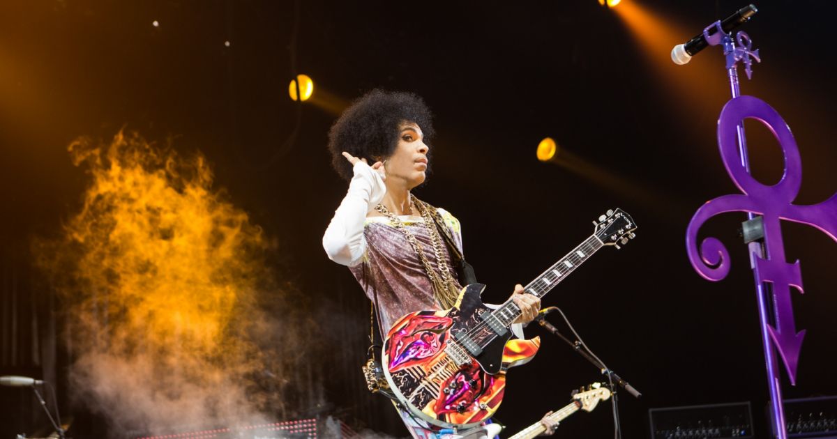 Le chanteur Prince en concert à Manchester. Le 16 mai 2014 - Purepeople
