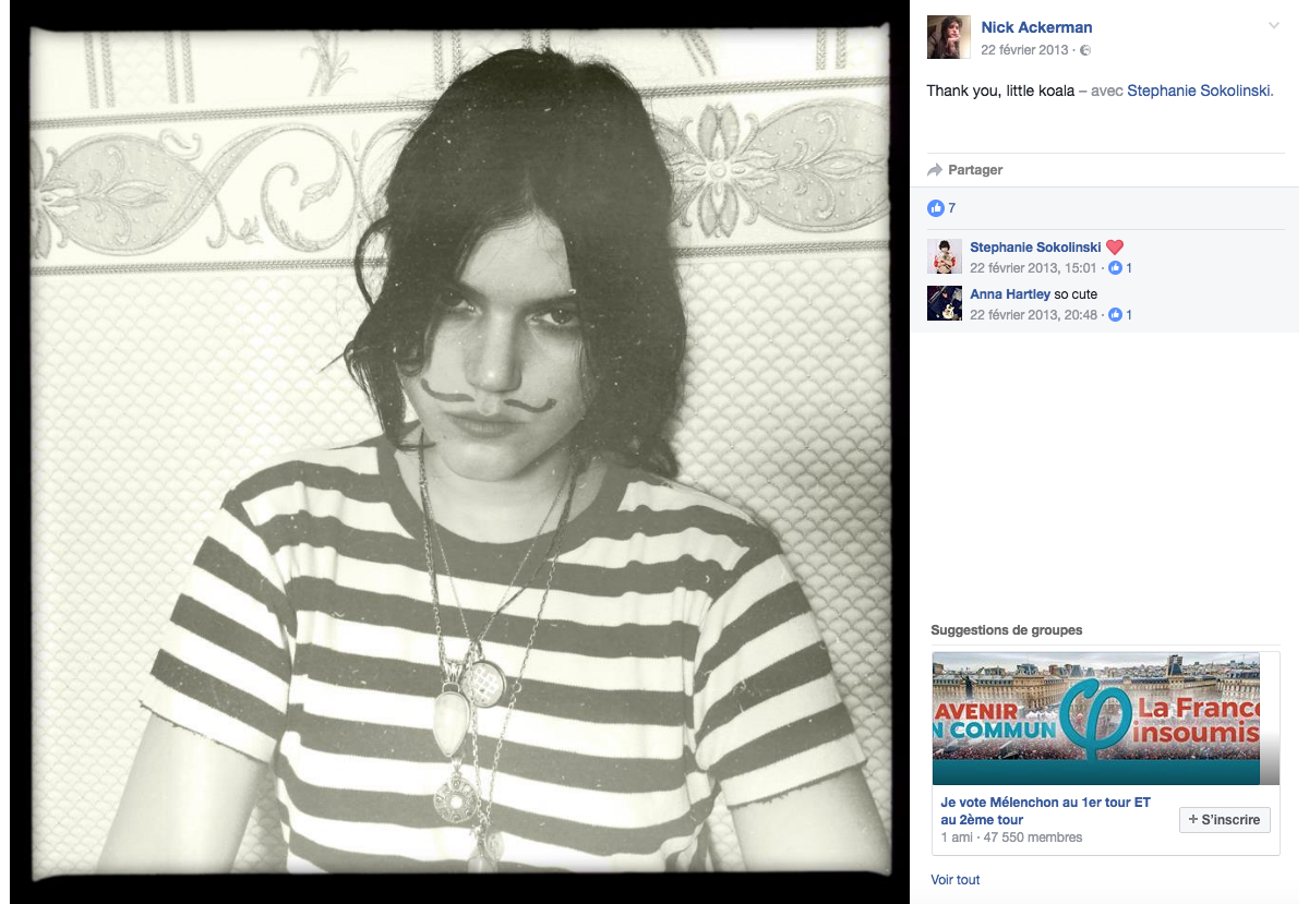 Photo : Capture d'écran de la page Facebook de Nick Ackerman avec ...