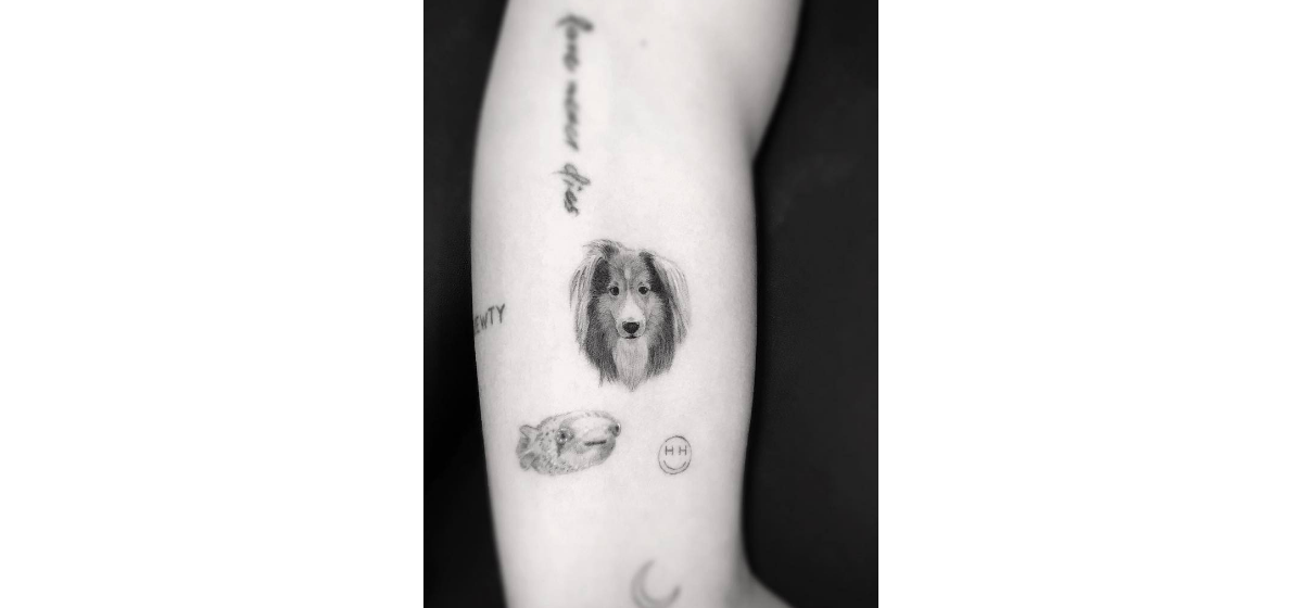 Photo : Dr Woo a tatoué la tête du chien de Miley Cyrus sur son bras ...