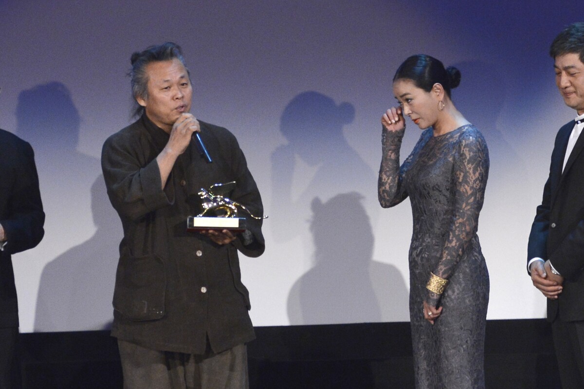 Photo : Kim Ki-duk, Cho Min-soo à Venise le 8 septembre 2012. - Purepeople