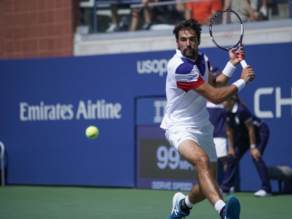 Photo : Jérémy Chardy lors du day 3 de l'US Open 2017 à New York, le 30 ...