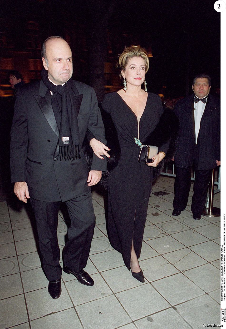 Alain Sarde et Catherine Deneuve aux César 2000. - Purepeople
