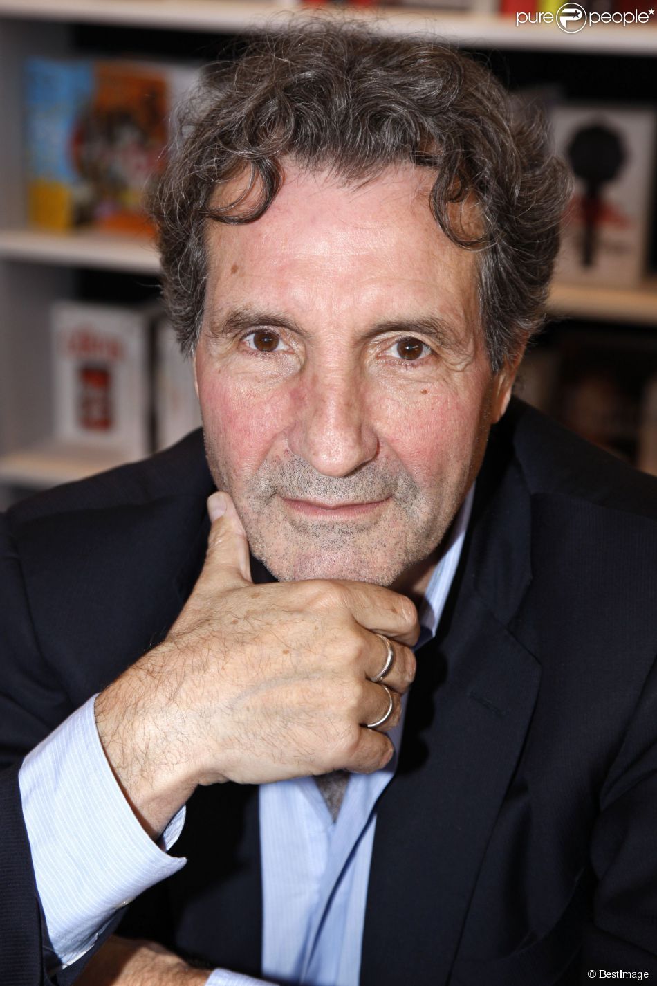 Jean-Jacques Bourdin à Paris en mars 2014. - Purepeople