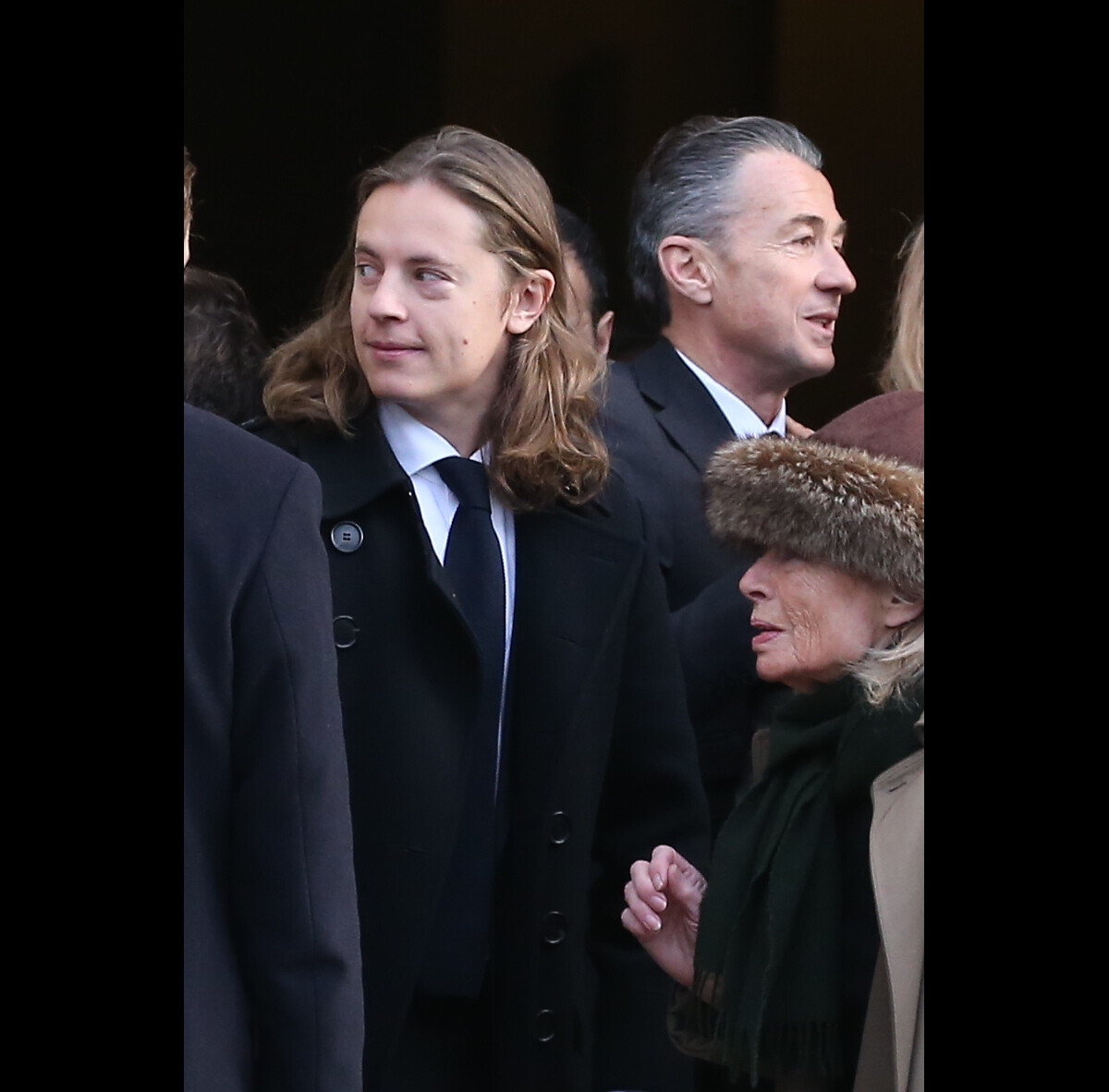 Photo : Pierre Sarkozy et François Sarkozy - Obsèques de Andrée Sarkozy ...