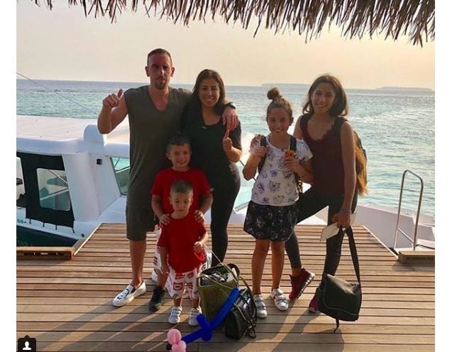 Franck Ribéry comblé avec Wahiba et les enfants: Bonheur aux Maldives ...