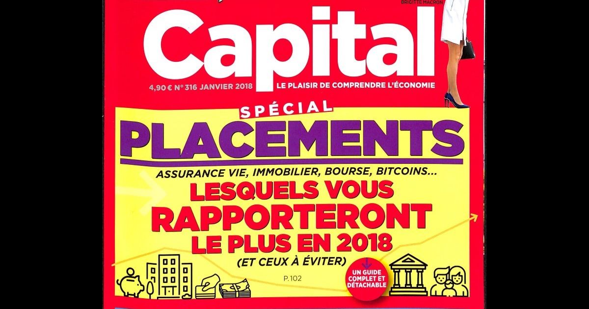 Couverture du magazine Capital, numéro 316, janvier 2018. - Purepeople