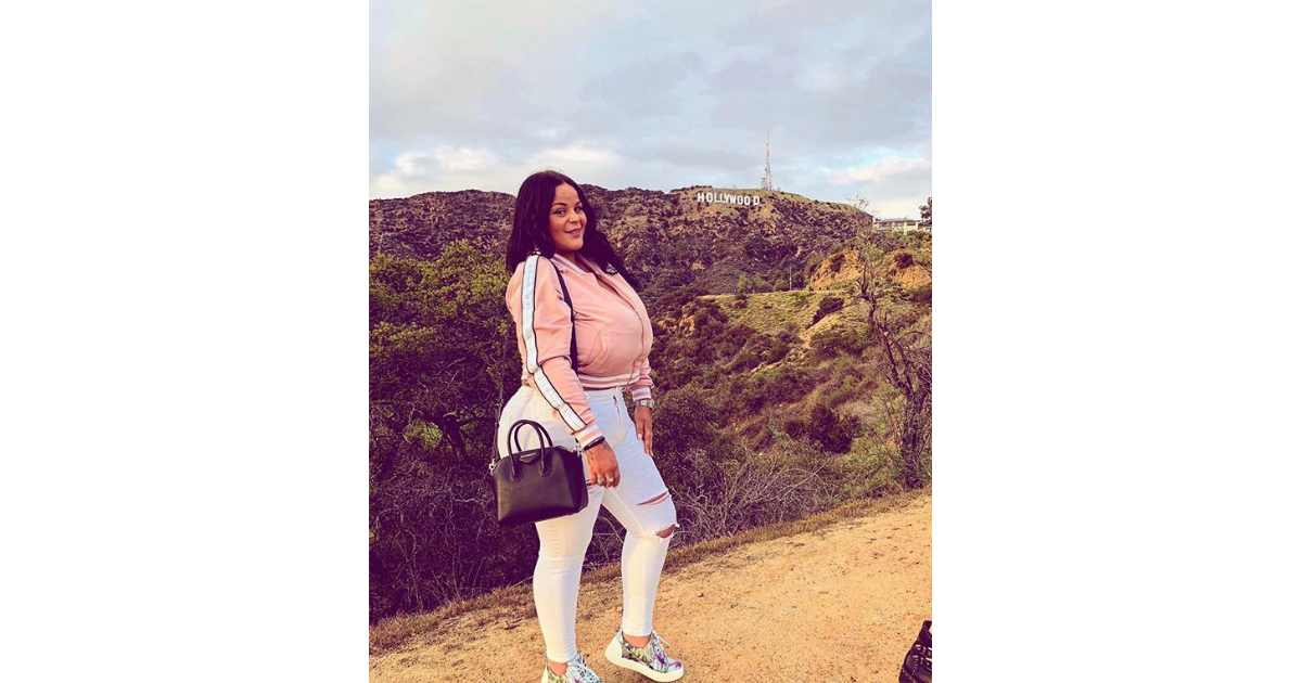 Sarah Fraisou à Los Angeles pour le tournage des Anges 10. Février 2018 ...