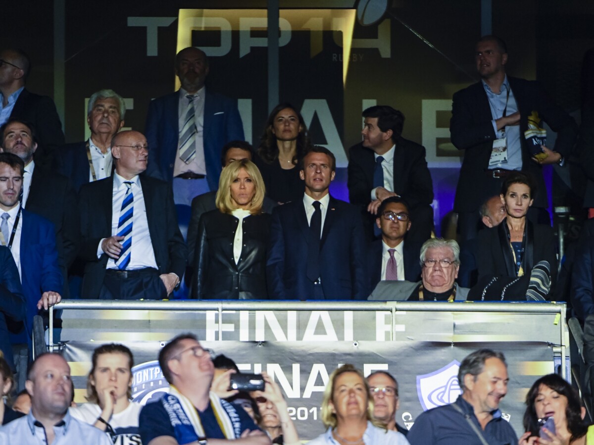 Photo : Le Président de la République Emmanuel Macron et sa femme la ...