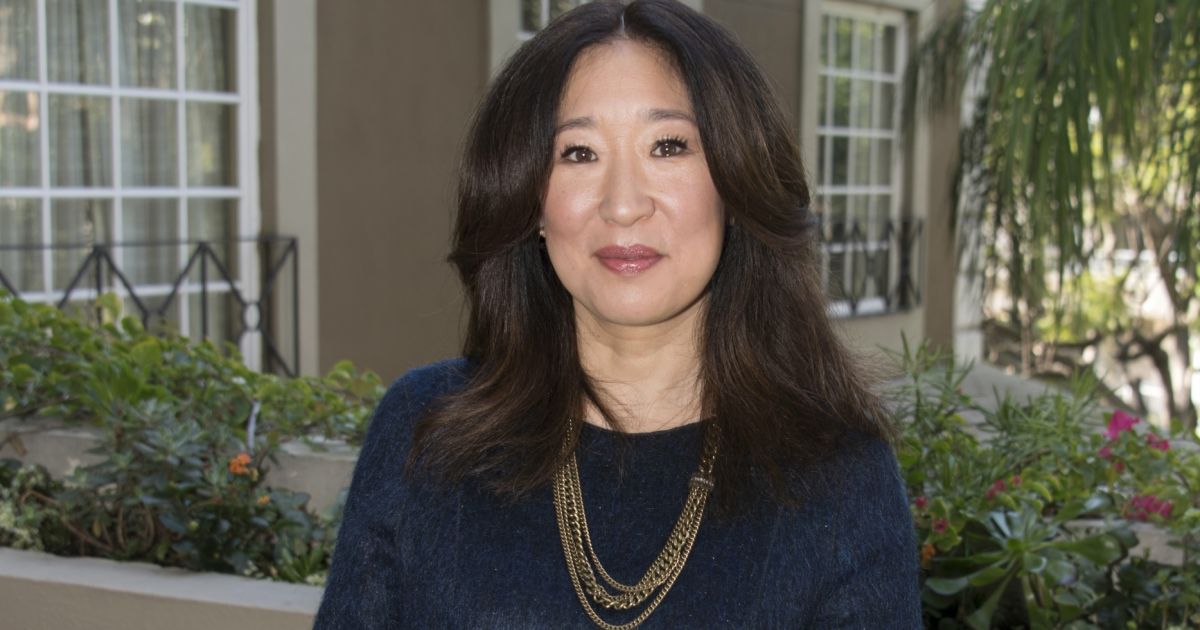 Sandra Oh lors de la conférence de presse de la série Killing Eve à l ...