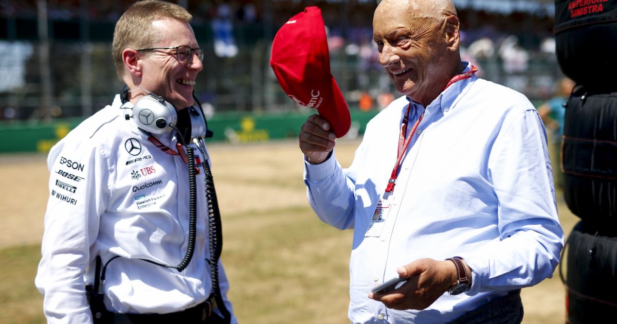 Niki Lauda lors du Grand Prix de Grande-Bretagne le 8 juillet 2018 à ...